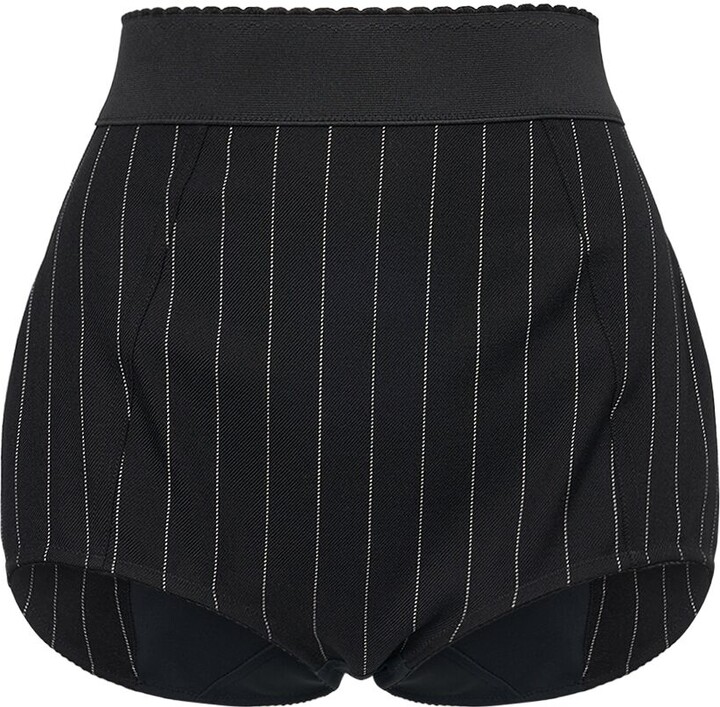 Dolce & Gabbana Pinstripe wool culottes - ShopStyle Skorts