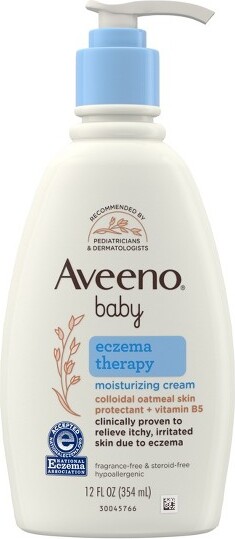 Aveeno Baby Eczema Therapy Moisturizing Cream for Dry, Itchy Skin - 12 ...