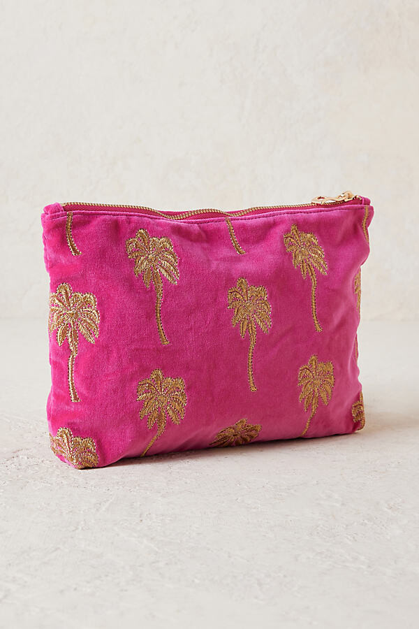 Elizabeth Scarlett Palm Tree Pouch - ShopStyle Makeup & Travel Bags