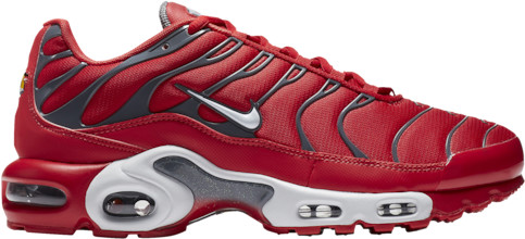Nike Air Max Plus Running Shoes - Red / Pure Platinum Dark Grey - ShopStyle