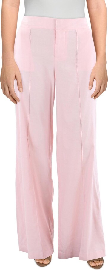 Alice + Olivia Womens High Rise Pintuck Wide Leg Pants - ShopStyle