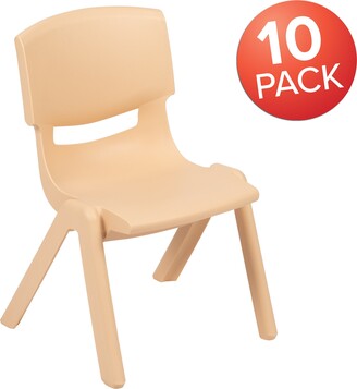 Lancaster Home 10 Pack Plastic Stackable School Chair with 12" Seat ...
