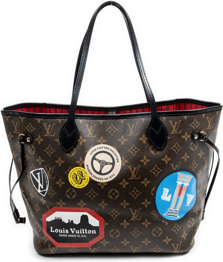 Louis Vuitton Ltd. Ed. World Tour Paris Neverfull MM - ShopStyle ...