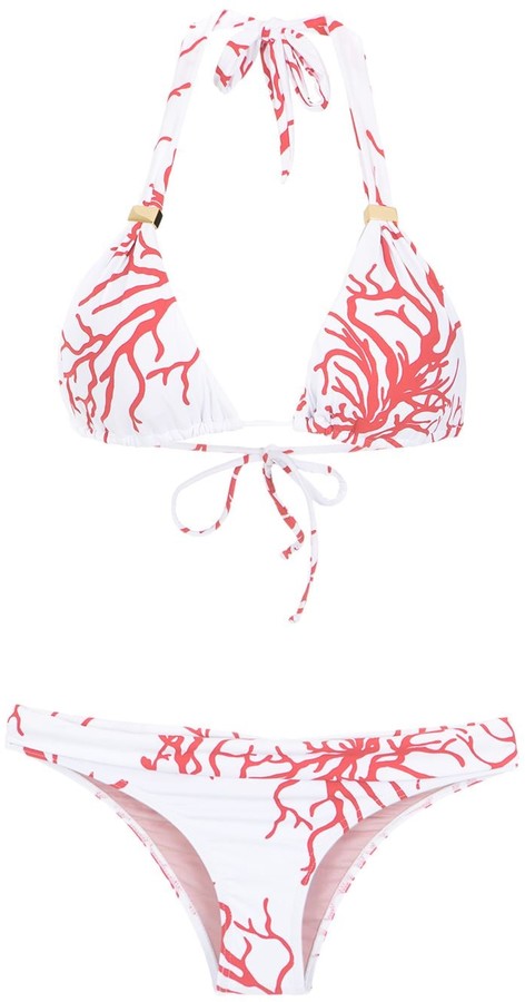 BRIGITTE Coral bikini set - ShopStyle Two Piece Swimsuits