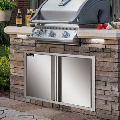 VEVOR BBQ Access Door Outdoor Kitchen Doors 28 X 19 Inch Grill Door ...