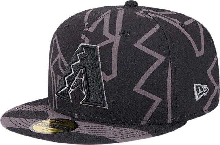New Era Men's Black Arizona Diamondbacks Logo Fracture 59FIFTY Fitted ...