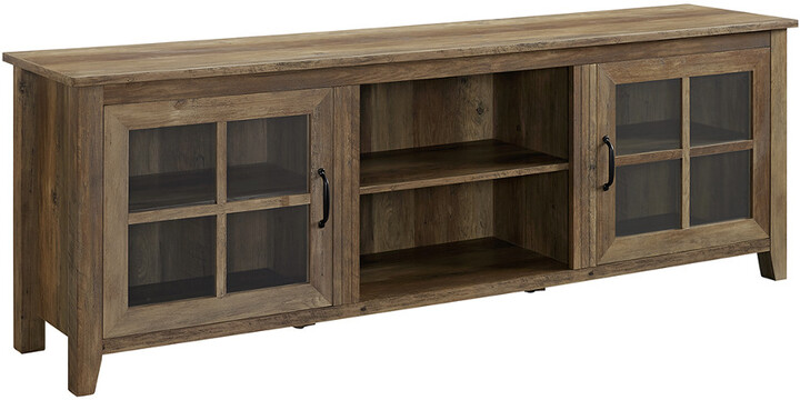 Hewson 70In Traditional Wood Glass Door Console - ShopStyle TV Stands ...