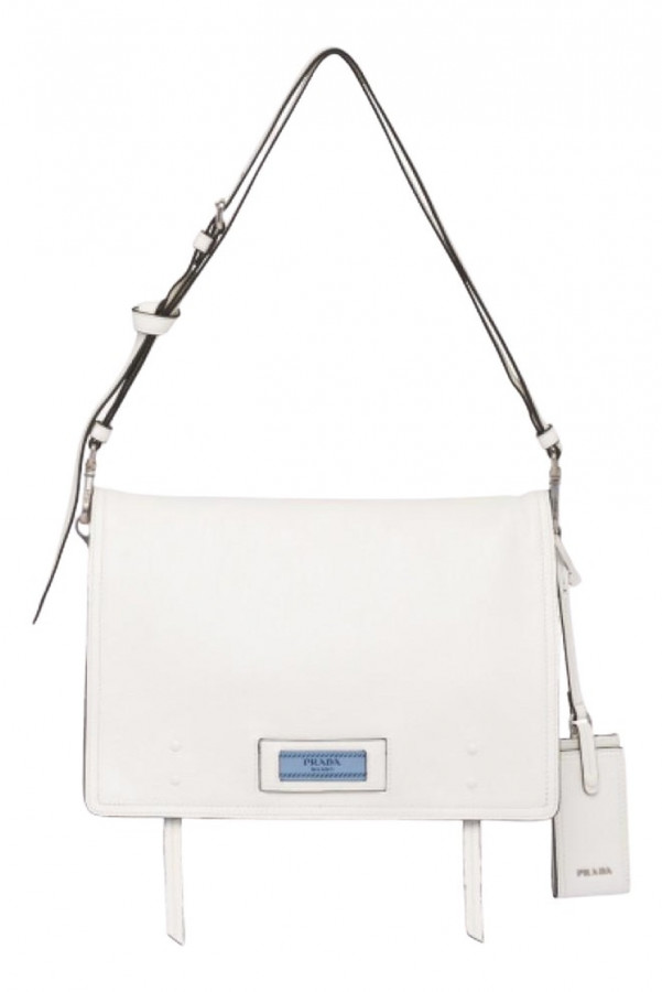Prada Etiquette White Leather Handbags - ShopStyle Bags