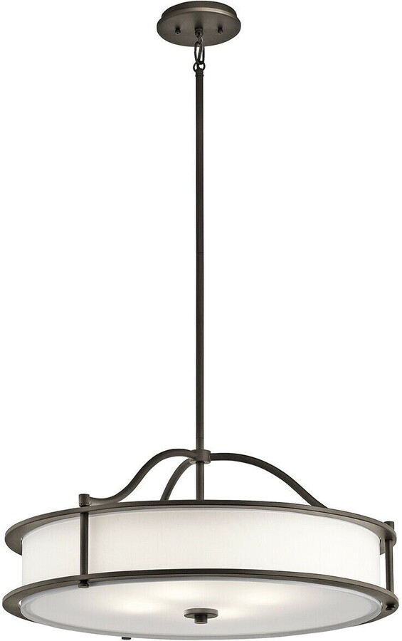 Loops 4 Bulb Ceiling Pendant Light Fitting Classic Pewter LED E27 100W ...