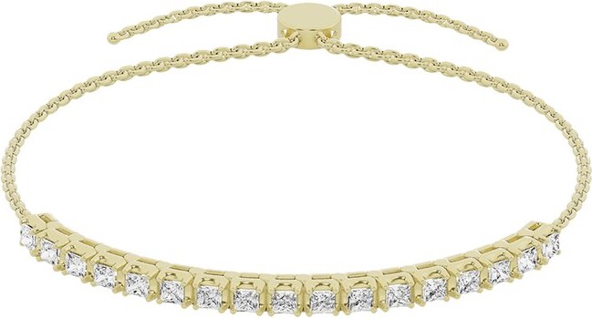 Lab Grown Diamonds 14K 1.00 Ct. Tw. Lab Grown Diamond Tennis Bolo Bracelet - ShopStyle