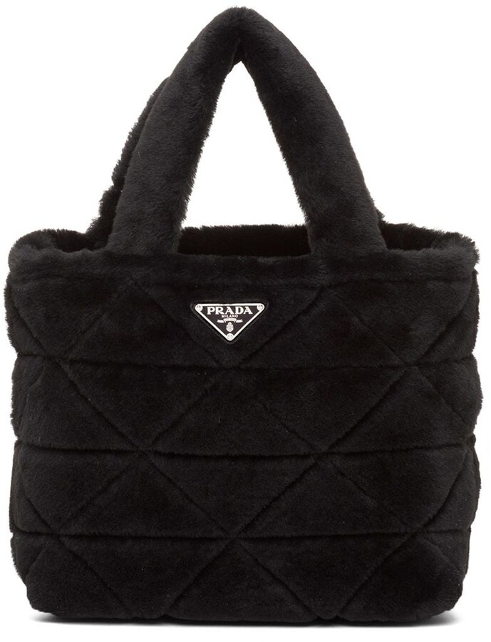 Prada Shearling Tote Bag - ShopStyle