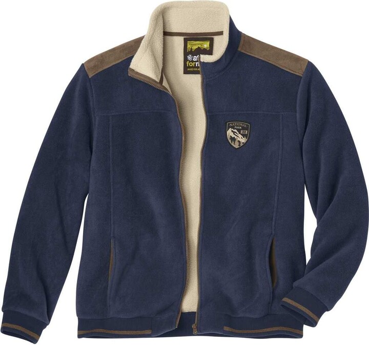 ATLAS FOR MEN Mens Sherpa Fleece Jacket - Mens Fleece Jacket with Stand ...