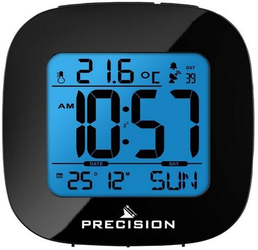 Precision Radio Controlled Lcd Black Alarm Clock - ShopStyle