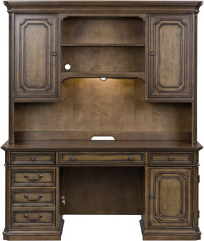 Liberty Furniture Amelia 3 Solid Wood Arch Executive Desk Office Set ...