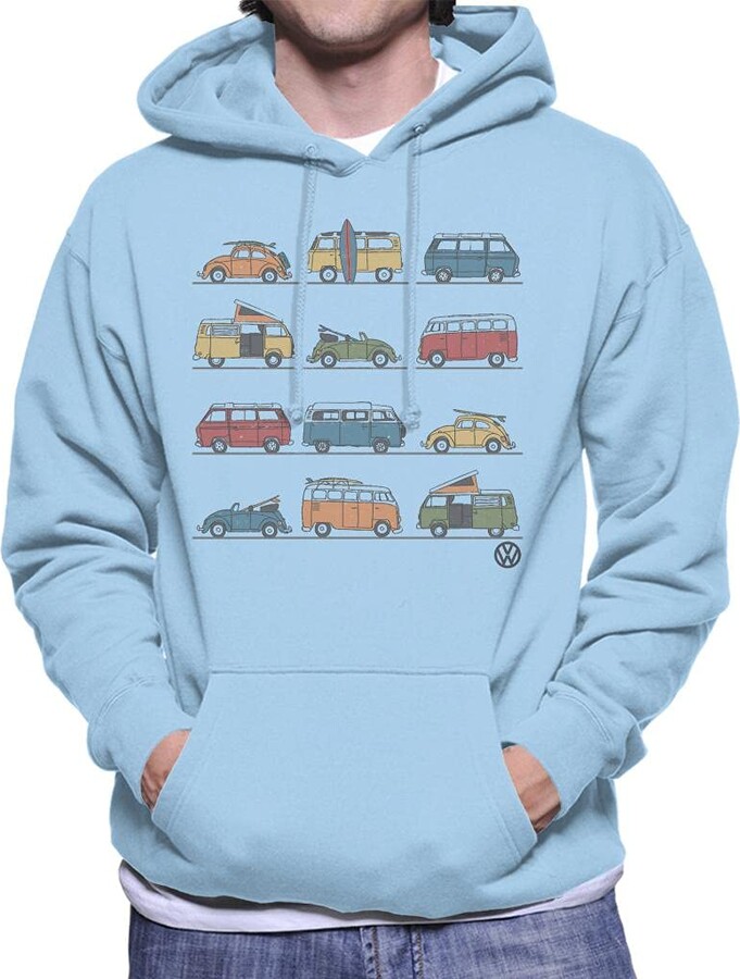All+Every Volkswagen Beetles and Vans Montage Men's Hooded Sweatshirt ...