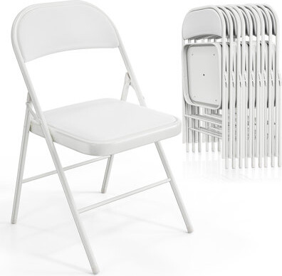 Inbox Zero Maronica Polyester Padded Stackable Folding Chair ...