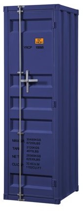 ACME Furniture Acme Cargo Container Style Metal Wardrobe with 1 Door ...