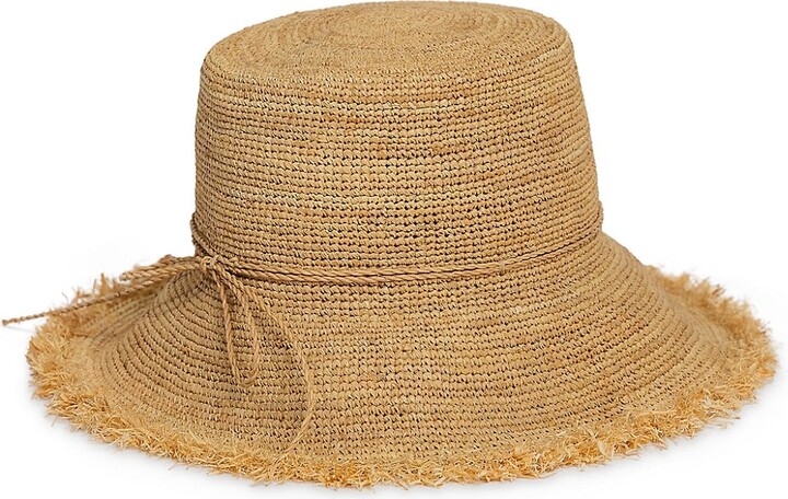 Hat Attack Raffia Packable Bucket Hat - ShopStyle