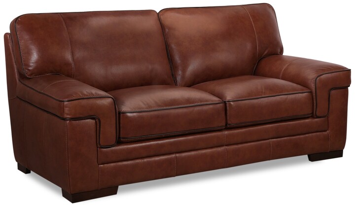 Furniture Myars 69" Leather Loveseat, Created for Macy's - ShopStyle