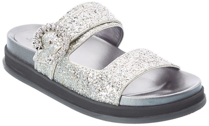 Jimmy Choo Marga Glitter Sandal - ShopStyle