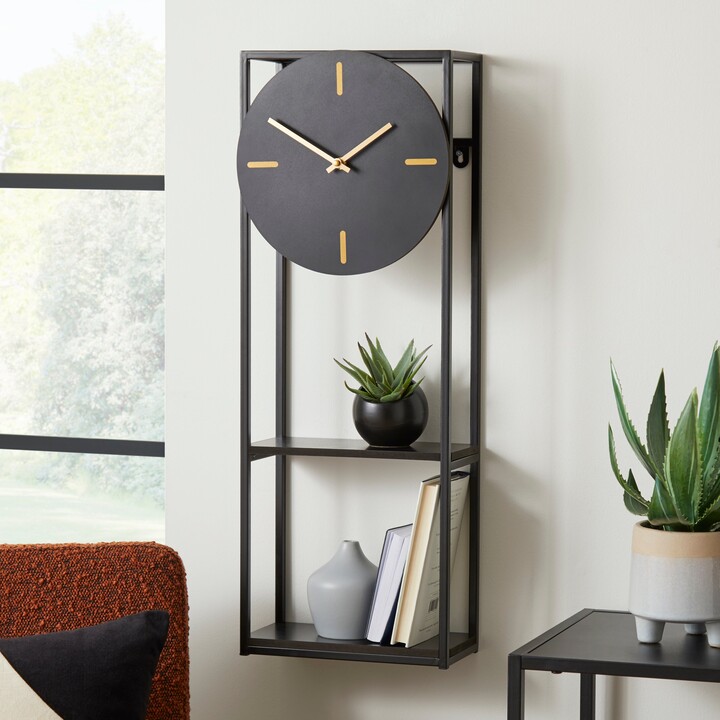 Dunelm Modern Shelf Clock Black - ShopStyle