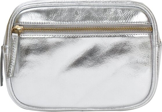 Brix + Bailey Silver Convertible Leather Cross Body Camera Bag - ShopStyle