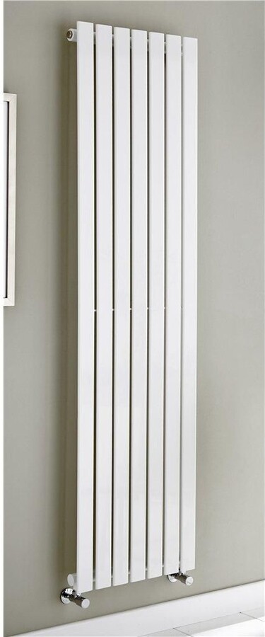 Clifton White Vertical Single Panel Radiator 1200mm (H) x 480mm (W ...