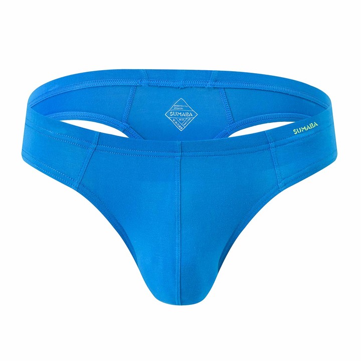 Sumaba Bamboo Mens Thong Underwear Sexy Thong G-String Male Butt ...
