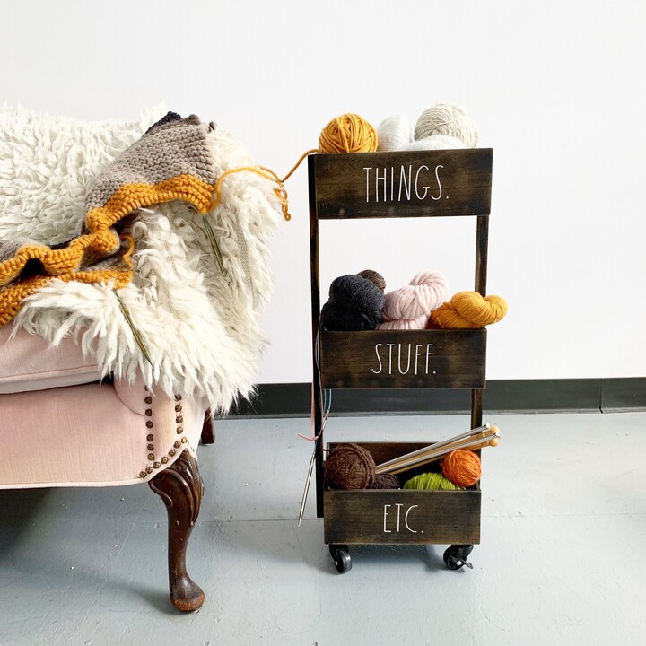 Rae Dunn 3 Tier Organzing Cart with Wheels - THINGS STUFF ETC. - ShopStyle