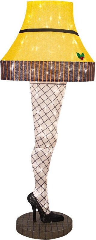 Gemmy 3D Holiday Lighted Tinsel Sculpture Leg Lamp 60" WB , Multi ...