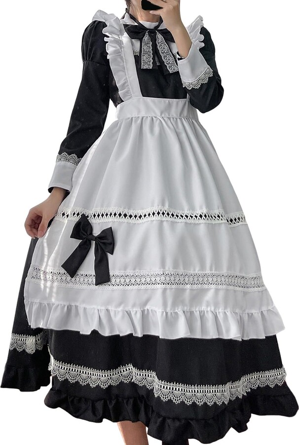 Hoothy-Herren Girl Sweet Kawaii Costume Dress French Maid Outfits for ...