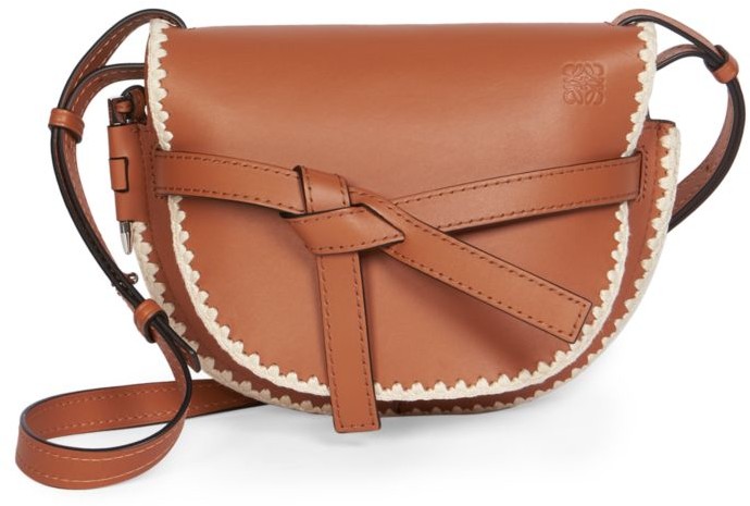 Loewe Small Gate Crochet Leather Saddle Bag - ShopStyle