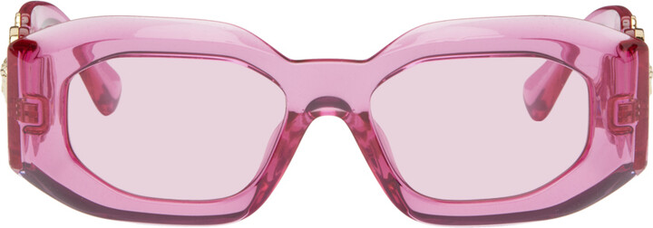 Versace Pink Maxi Medusa Biggie Sunglasses - ShopStyle