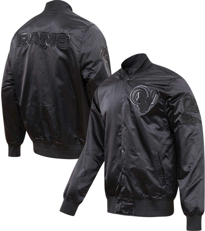 Men's Pro Standard Los Angeles Rams Triple Black Satin Full-Snap ...