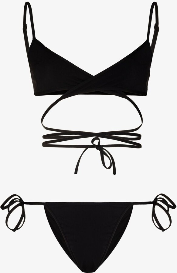Balenciaga Black Wrap Bikini Set - ShopStyle Two Piece Swimsuits