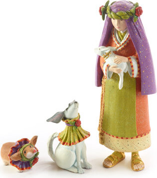 Mackenzie Childs Patience Brewster Nativity Shepherdess With Dog Figures - ShopStyle Easter