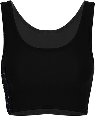 Doomiva Women's Super Flat Chest Binder Short Corset Sport Bra for ...