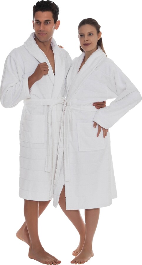 OZAN PREMIUM HOME Mirage Bathrobes Collection 100% Turkish Cotton ...