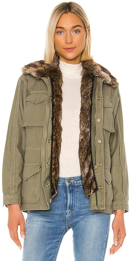 Frame Faux Fur Lined Service Jacket - ShopStyle