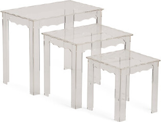 Set Of Three Acrylic Jacobs Nesting Tables - ShopStyle