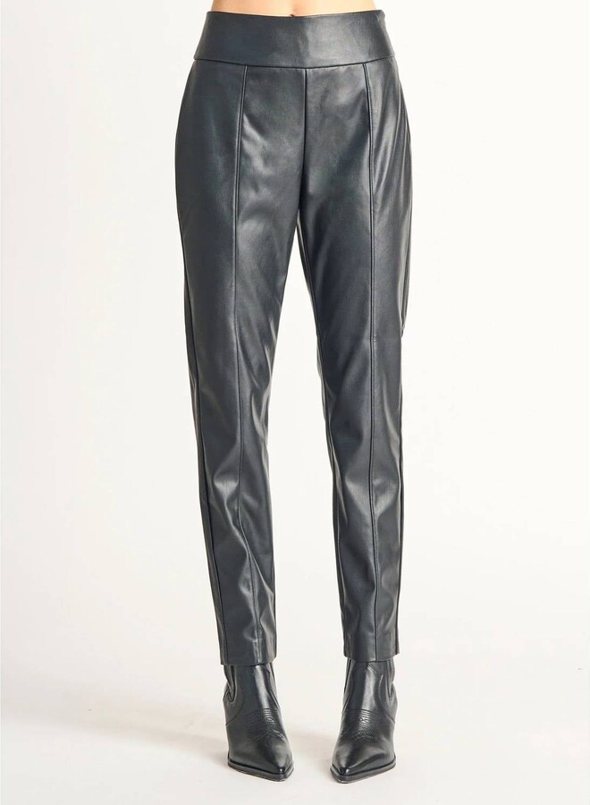 Dex Clothing Slim Vegan Leather Pants In Black - ShopStyle