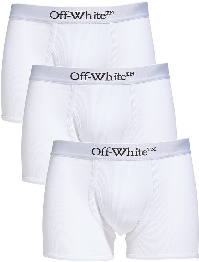 Off-White Men's Three-Pack Logo Boxer Briefs - ShopStyle