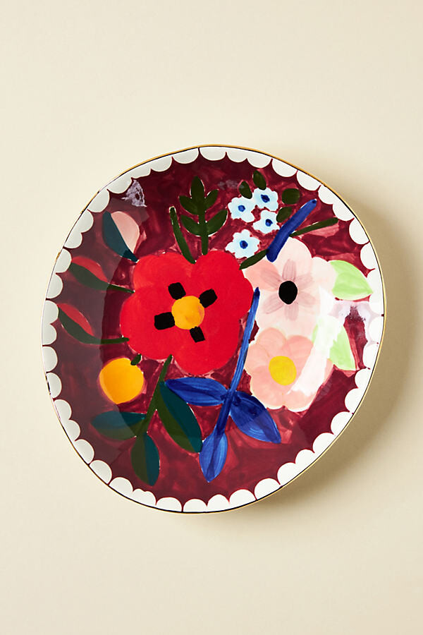 Francesca Kaye Floral Atelier Dessert Plate By Francesca Kaye in Purple ...