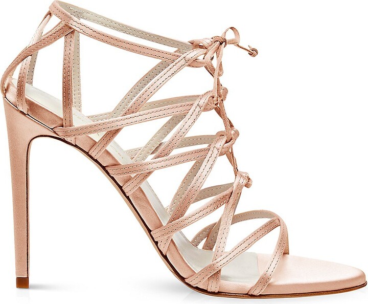 Prota Fiori Jamesia 105MM Sustainable Silk Lace-Up Sandals - ShopStyle