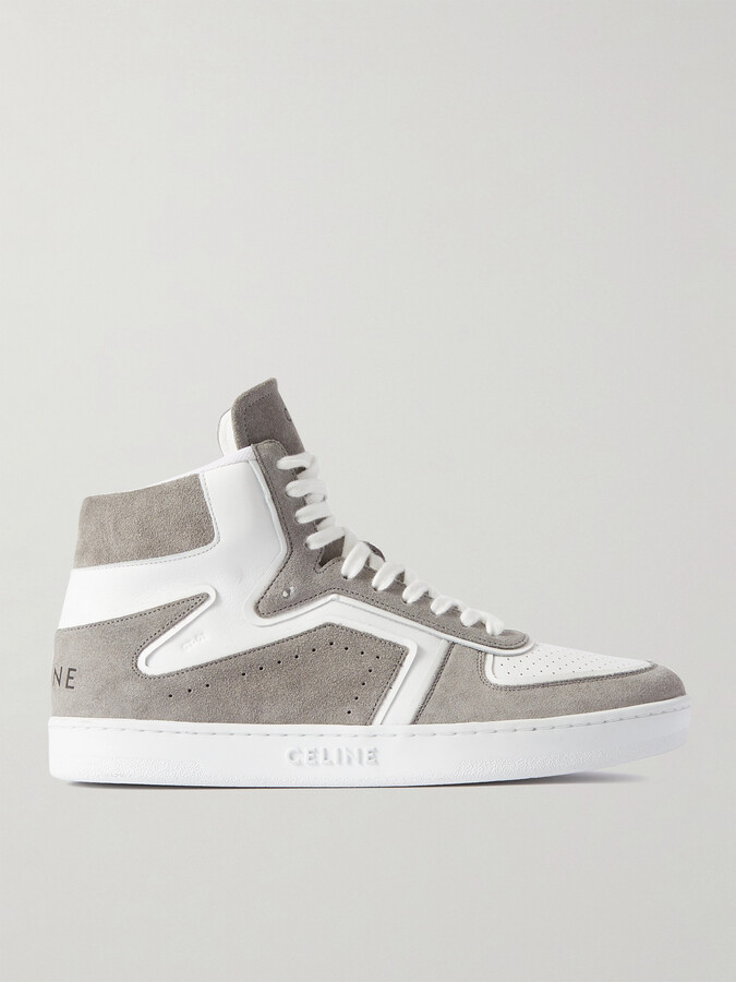 Celine Homme Z Suede and Leather High-Top Sneakers - ShopStyle Trainers ...