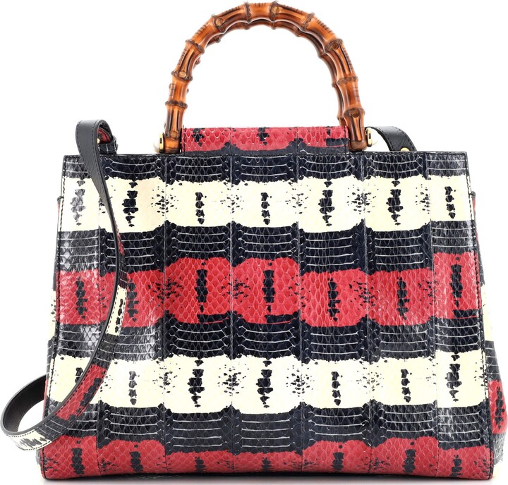 Gucci Nymphaea Top Handle Bag Python Medium - ShopStyle