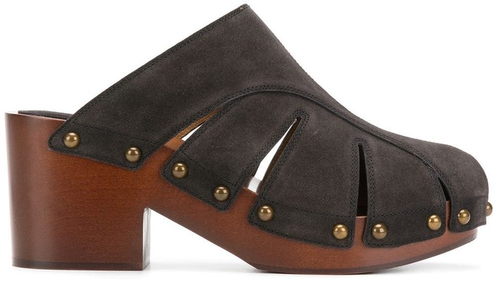Chloé Rivet Cut-Out Mules - ShopStyle