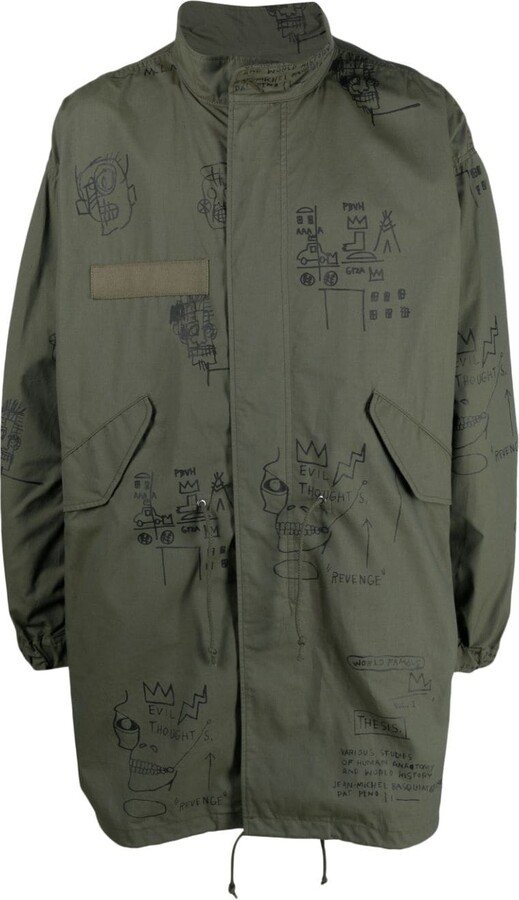 Junya Watanabe x Jean-Michel Basquiat cotton parka - ShopStyle Outerwear
