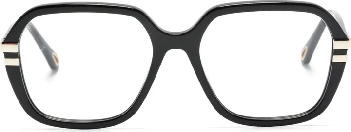 Chloé Sunglasses Logo-Lettering Square-Frame Glasses - ShopStyle Eyeglasses