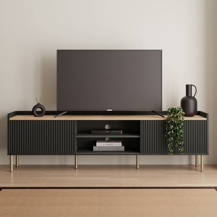 Dunelm Georgi Extra Wide TV Unit Black - ShopStyle